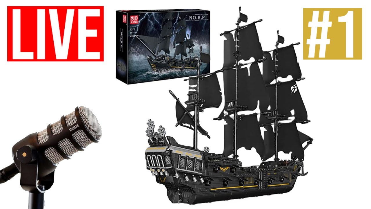 Mould King Black Pearl LIVE build - 1 | Set 13111 - YouTube