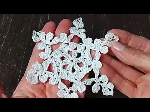 Delicado Copo de Nieve a crochet. Regalate un momento de calma, mientras lo tejes. 