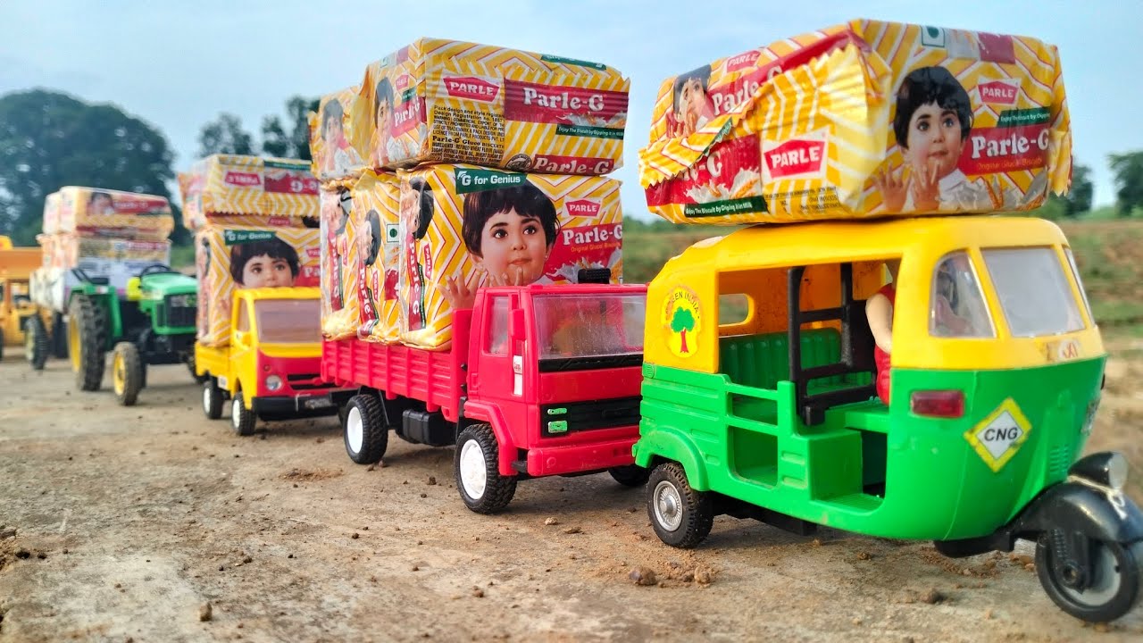 Auto rickshaw cargo track mini tractor fully loaded ParleG #The_villa ...