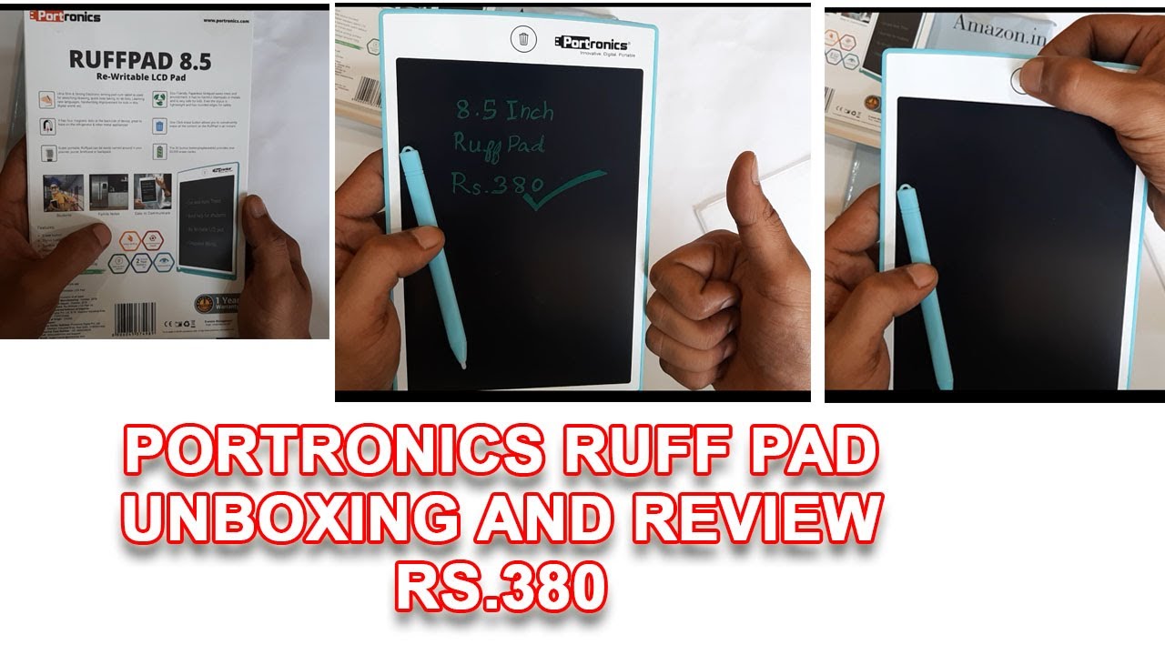 Portronics Portable RuffPad E-Writer Stylus Drawing Handwriting Board ...
