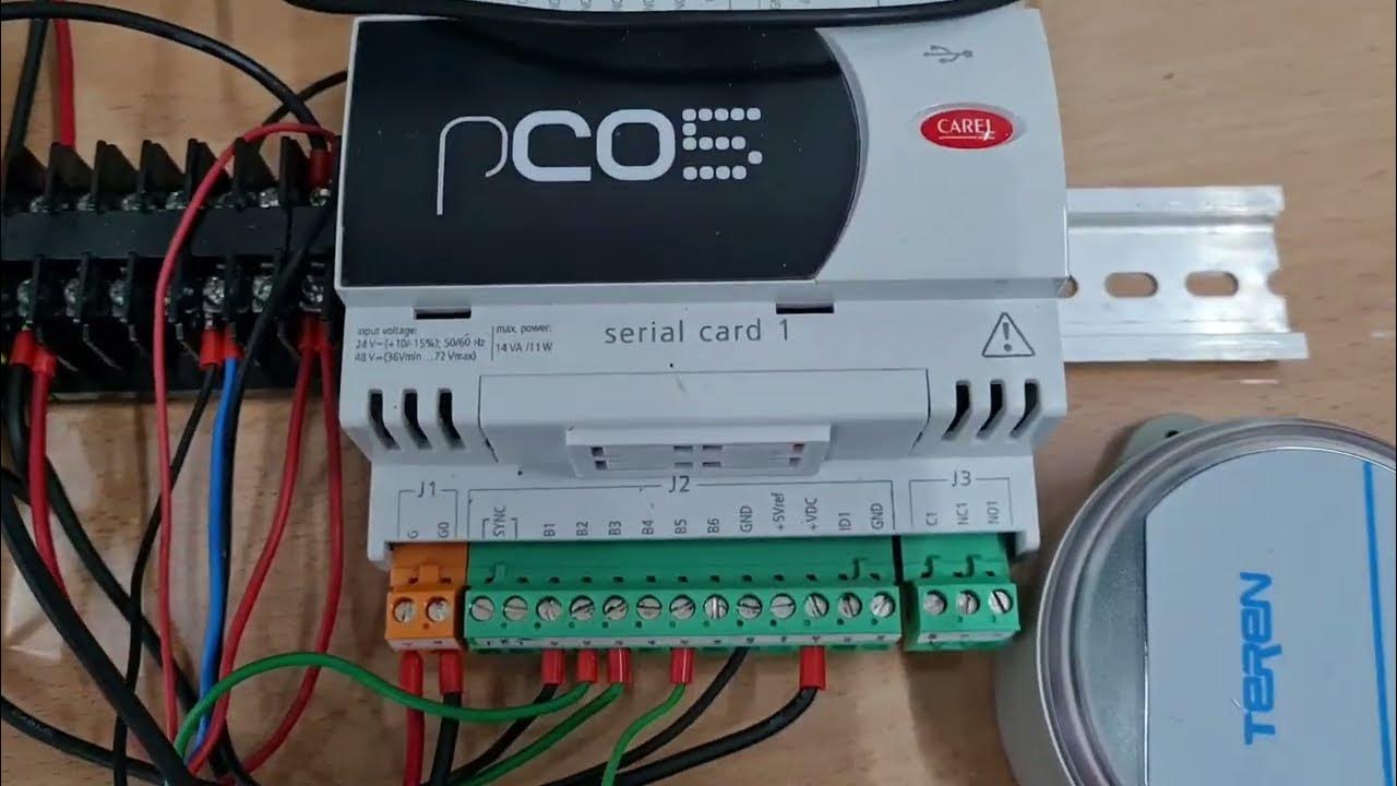Carel PCO5 PLC Caral with HMI Samkoon ระบบควบคุมการปรับอากาศโดยใช้เซนเซอร์ ในการตัดสินใจ - YouTube