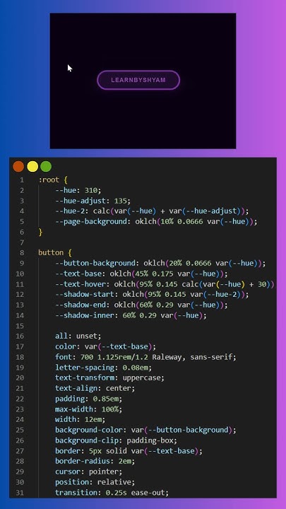 Glowy Button Using HTML and CSS #shorts - YouTube