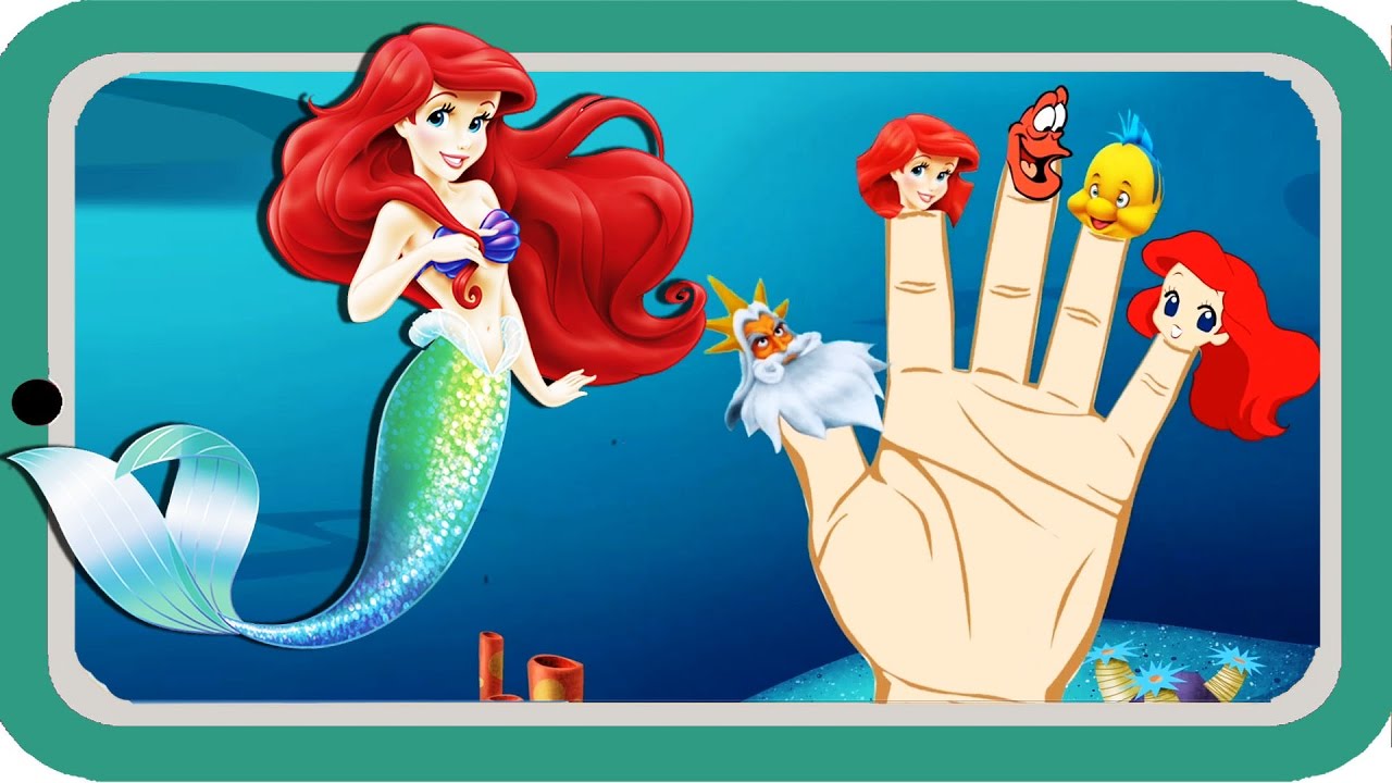 The Little Mermaid Finger Family Song | Cartoon Finger Family ...