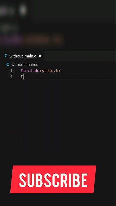 #39 C programming | Run the C Program Without main() Function#code#shorts - YouTube
