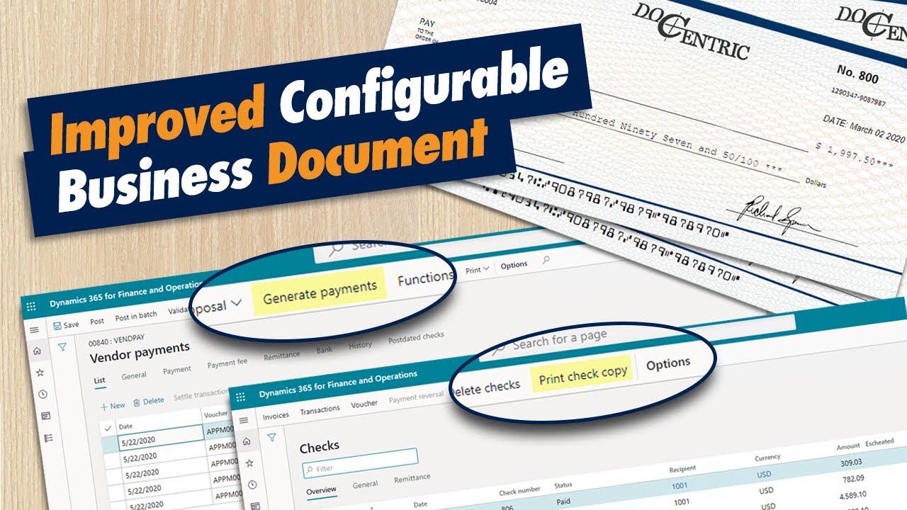 Convert SSRS Check to ER Business Document - YouTube