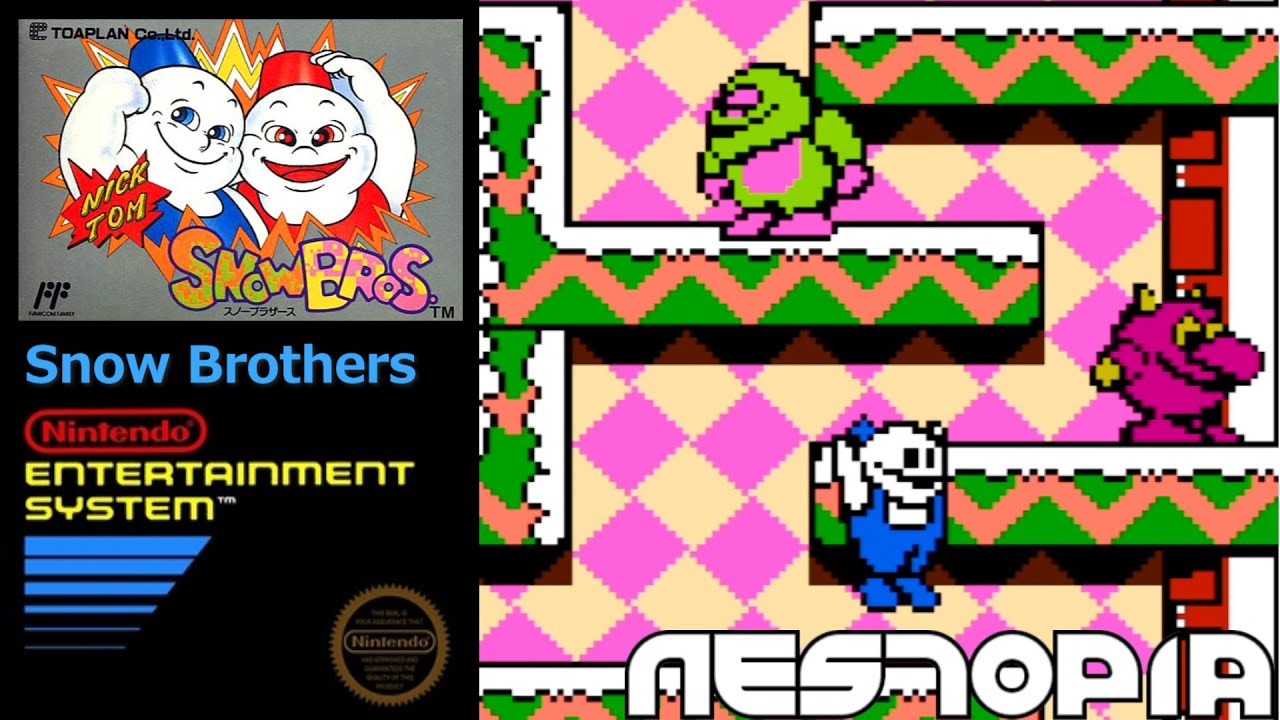 Snow Brothers (1991) Nintendo Entertainment System (NES) Gameplay in HD ...