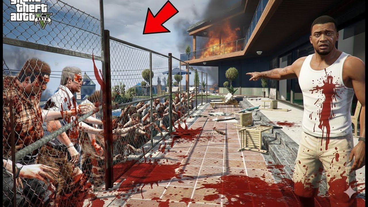 Franklin Trying To Survive In Hardcore Zombie Apocalypse in GTA 5 ...