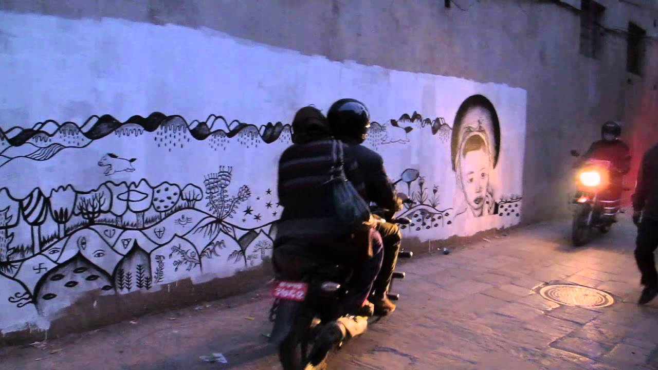 Collaborative Mural in Patan 2014 by Sanjeev Maharjan, Uni Choi and ...