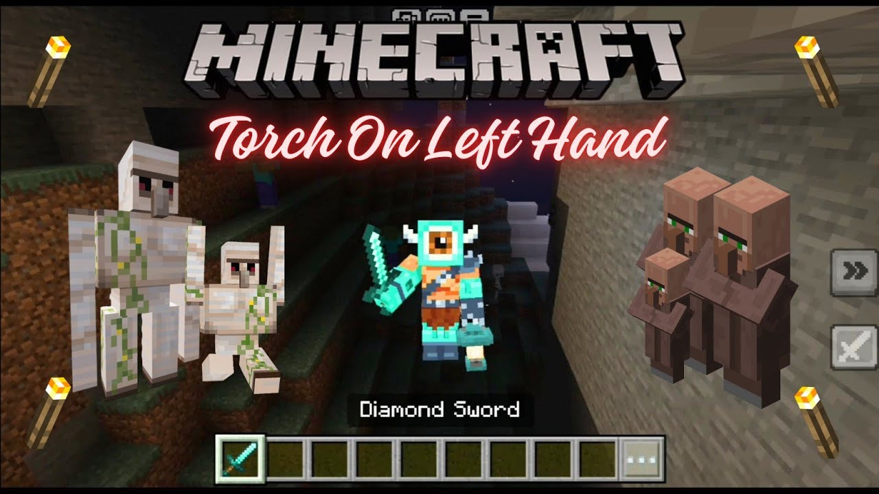 Torch on Left Hand in Minecraft || Minecraft Hindi - YouTube