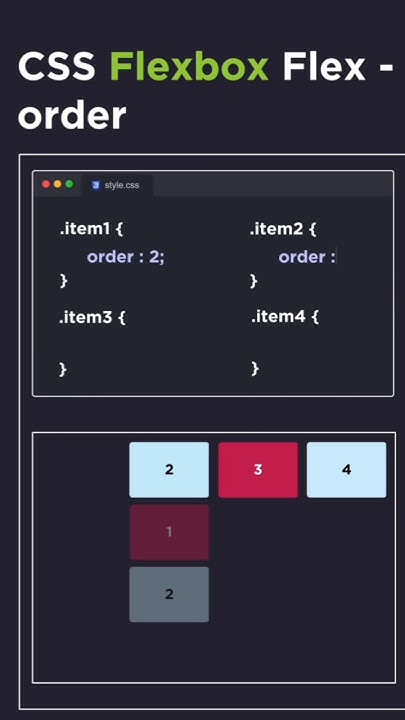 CSS flexbox flex-order #csstutorial #coding - YouTube