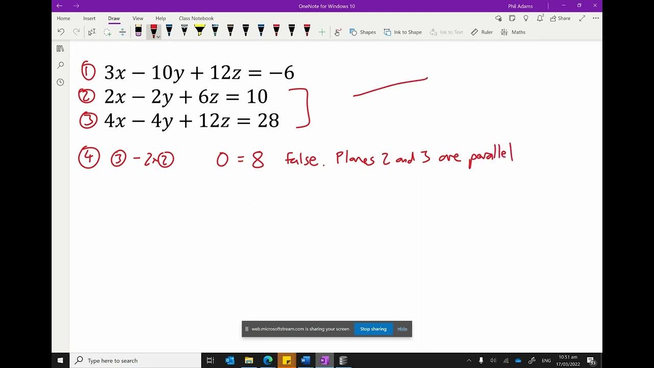 Example of an inconsistent system of equations - YouTube