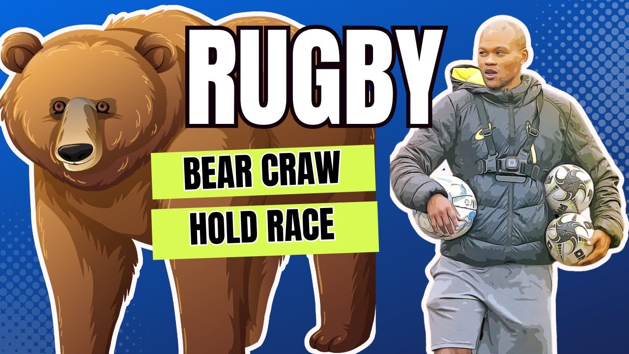 Rugby Bear Crawl Race - Get better at your rugby tackles. - YouTube