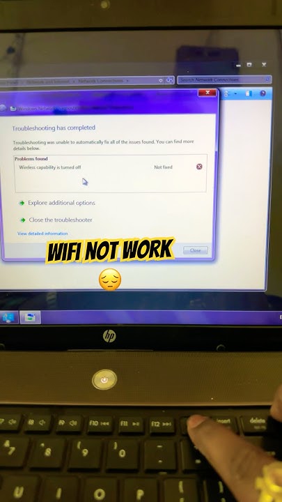 Wifi not work 😔 in My laptop - YouTube
