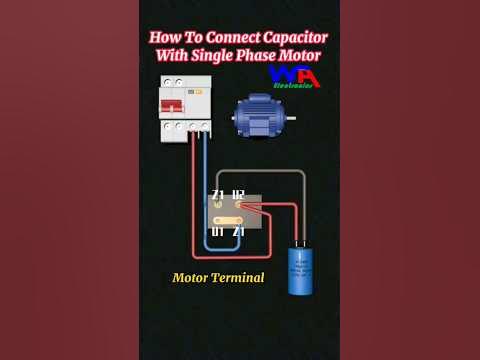 How to connect Capacitor with Single Phase Motor #3danimation #3delectrical #electricalwork ...