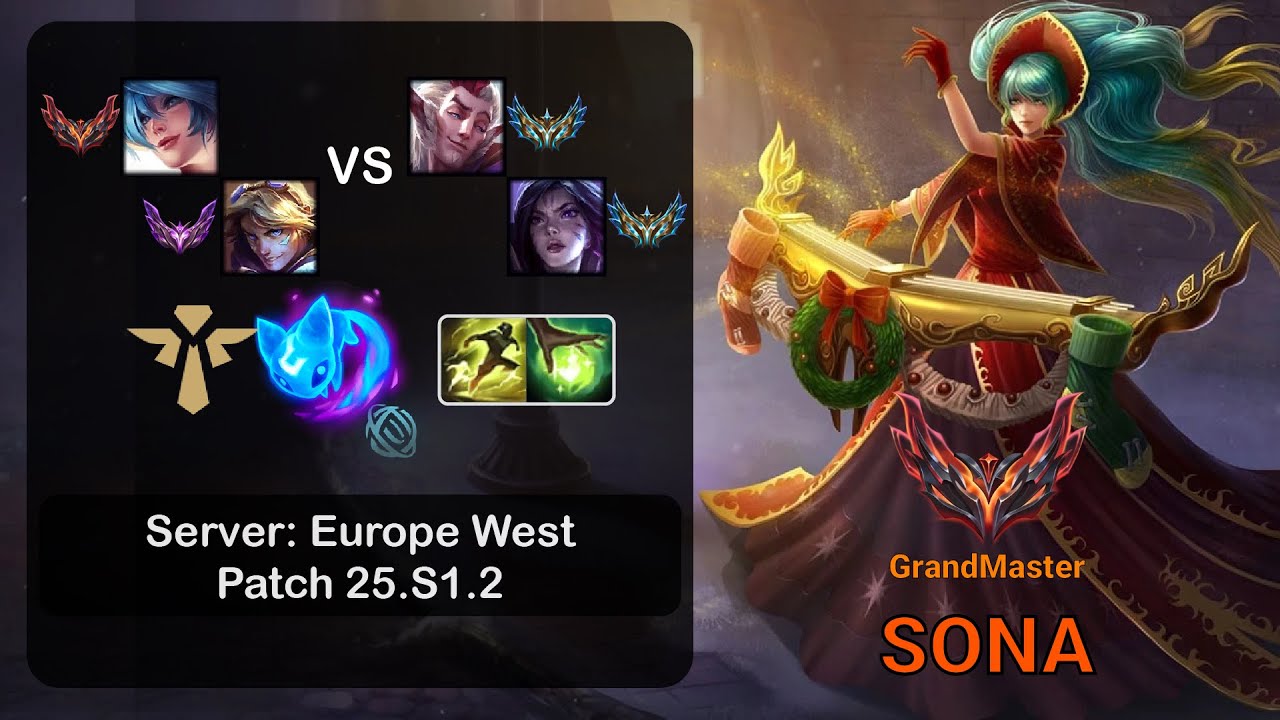 Sona Support + Ezreal vs Rakan + Kai'Sa - EUW GrandMaster - Patch 25.S1 ...