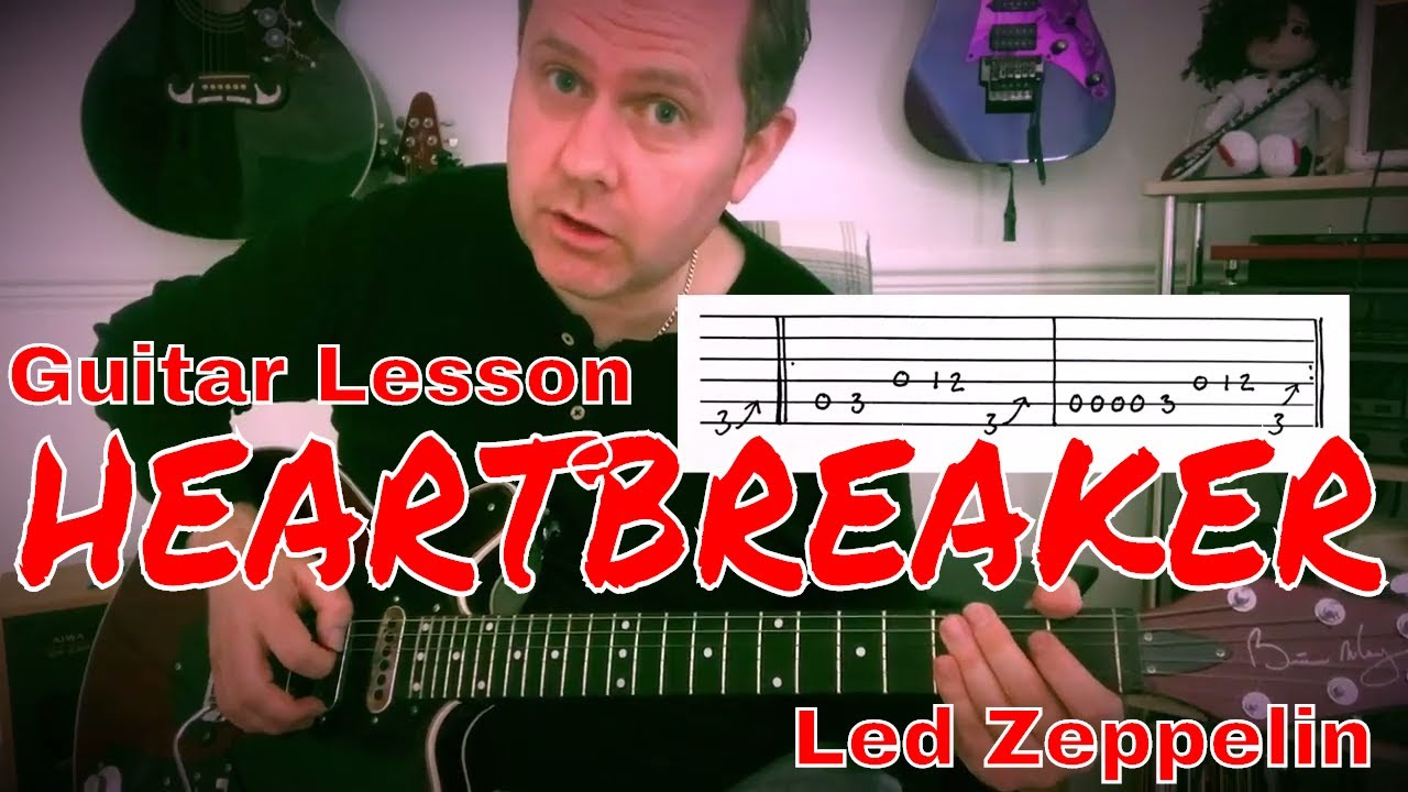 Easy Guitar Lesson - Heartbreaker - Led Zeppelin (Guitar Tab) - YouTube