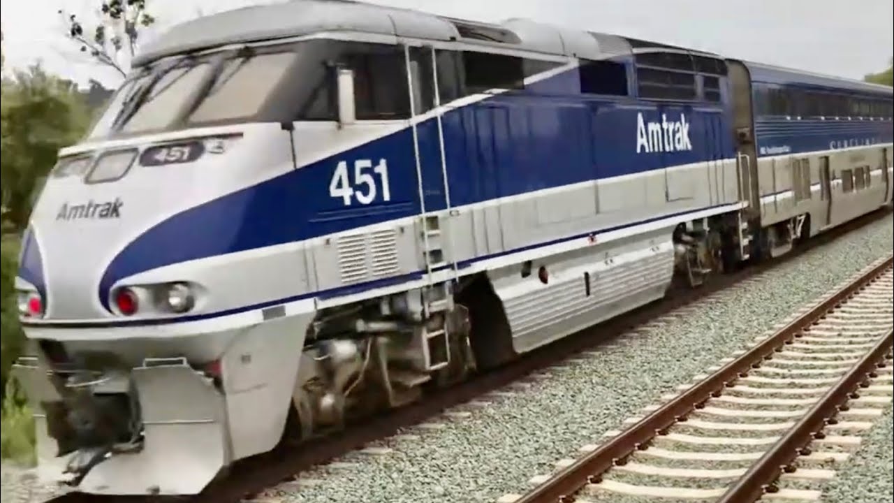 Amtrak Pacific Surfliner cab car 6905 Point San Luis leading F59PHI 451 ...