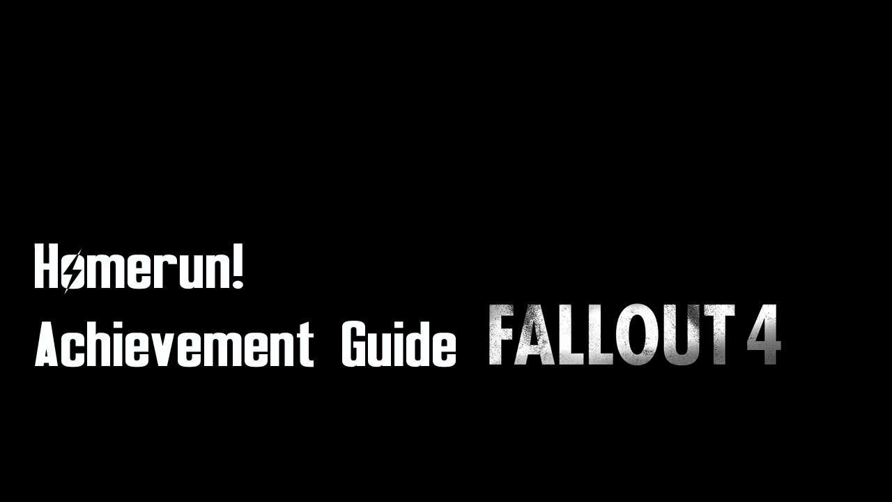Fallout 4 - "Homerun!" achievement/trophy guide - YouTube