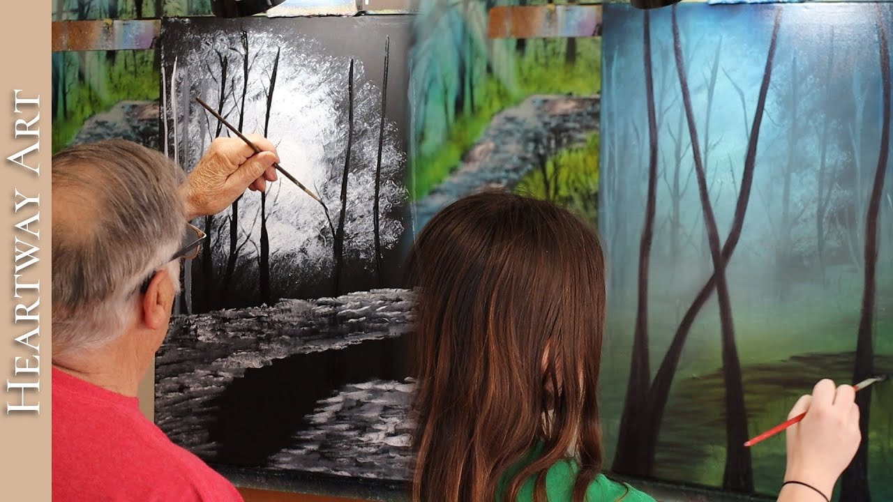 Two Artists Work On One Piece: Layers of Light Oil Painting by William ...