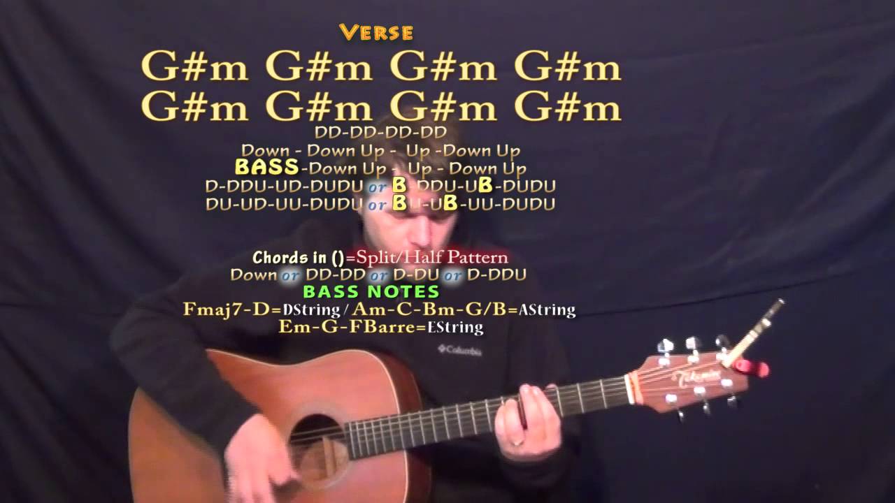 Focus (Ariana Grande) Guitar Lesson Chord Chart - G#m C#m A D#7 - YouTube