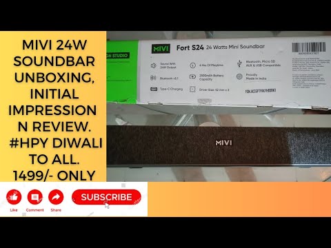 MIVI 24W mini sound bar, unboxing, initial impression and review - YouTube
