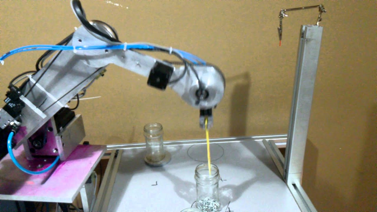 5 axis homemade industrial robot - YouTube