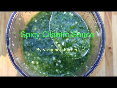 Easy Spicy Cilantro Sauce - Vivianne's Kitchen - YouTube