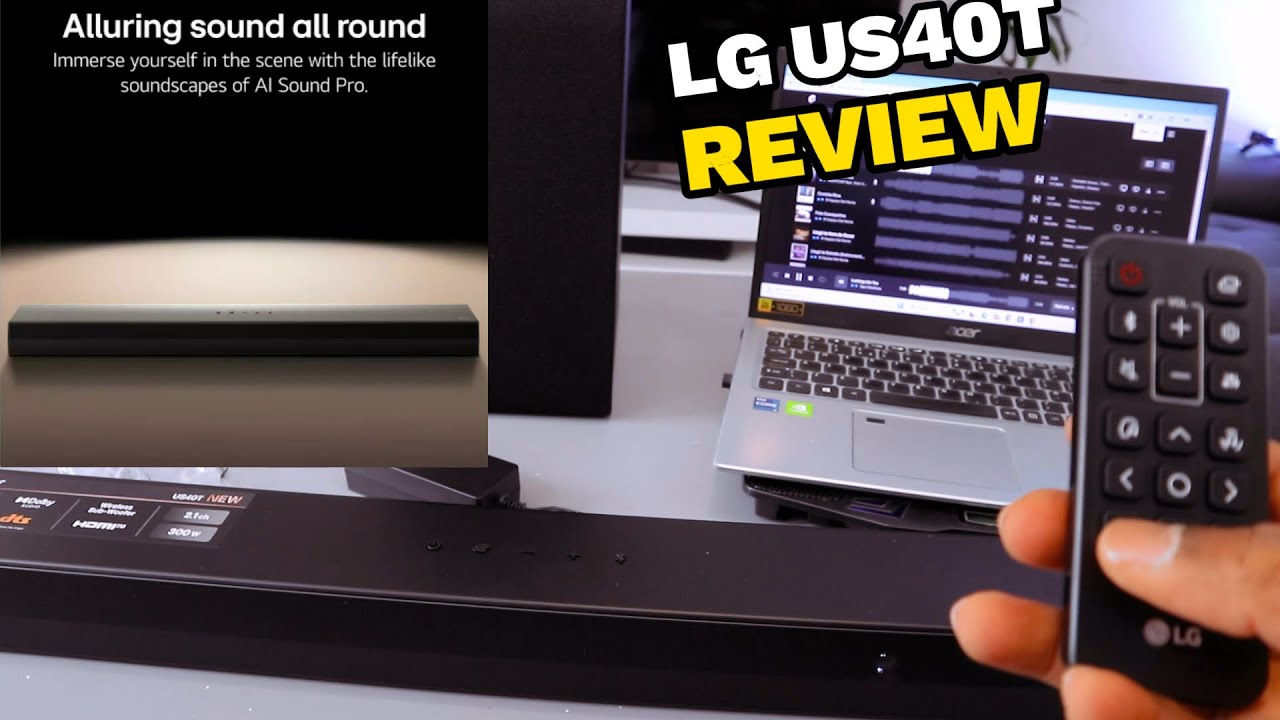 LG US40T Review, Setup with Laptop and Audio Demonstration!! - YouTube