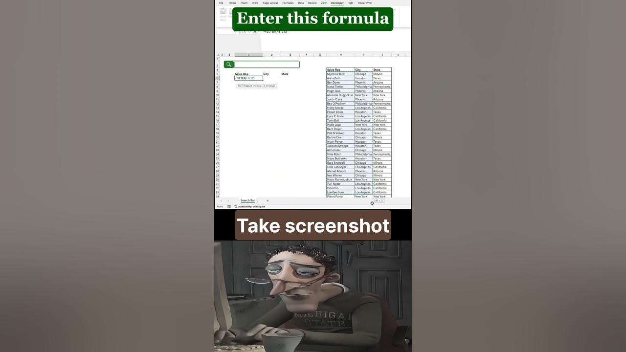 In this short you will learn how to create search bar in excel. #excel ...