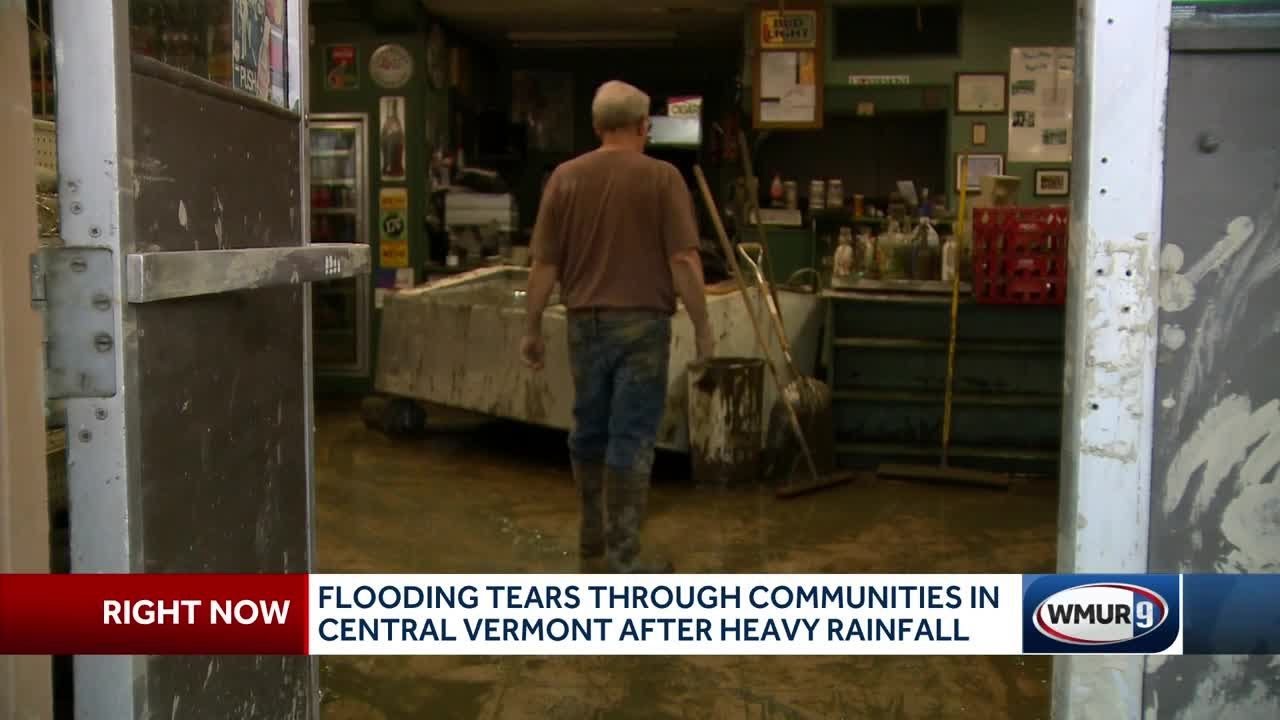 Flooding tears through communities in central Vermont after heavy rain ...