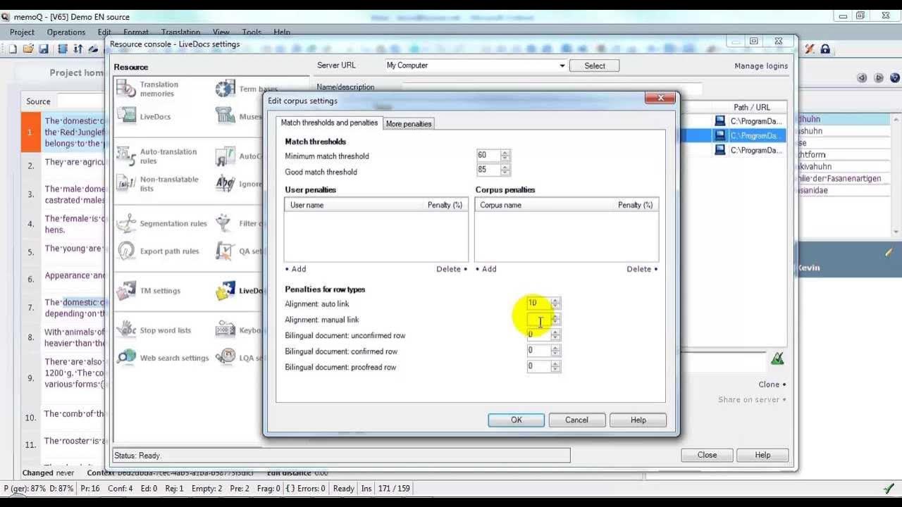 Optimizing memoQ LiveDocs for bilingual documents & alignment - YouTube