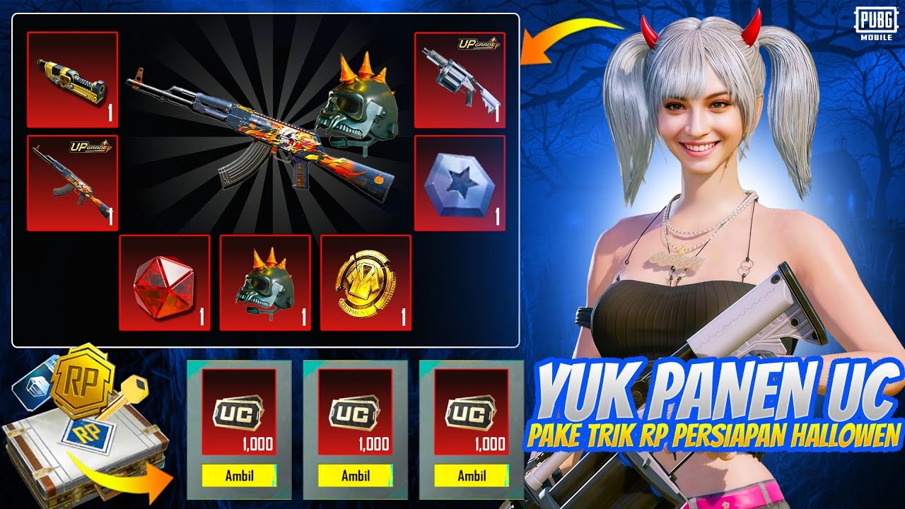 PERSIAPAN X-SUIT,AKM,HELM INFERNO KITA PANEN UC DULU PAKE TRIK RP ...