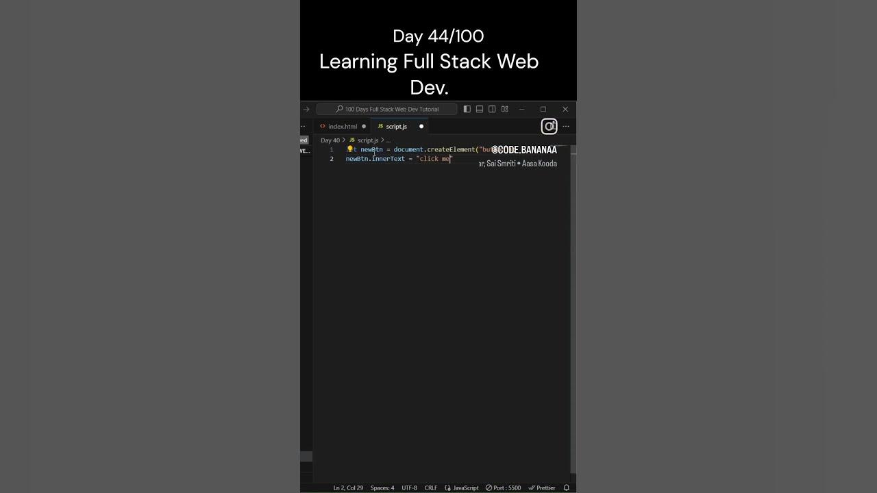 Day 44 100 Days Coding Challenge 👨💻 100daysofcoding Programming Javascript Css Html Code