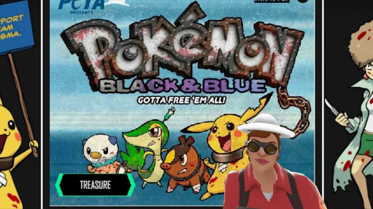 My reaction for New peta game pokemon black and blue - YouTube