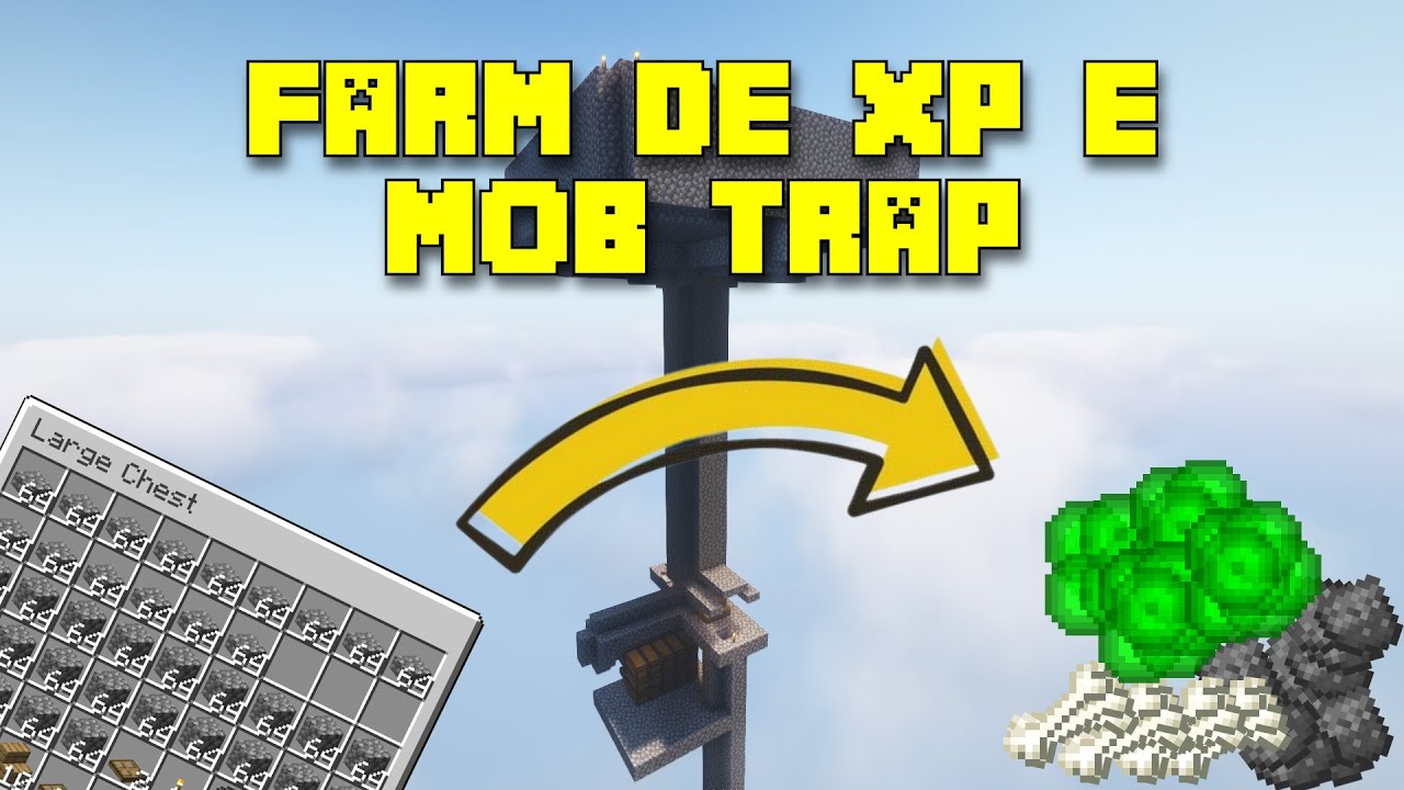 FARM DE XP & MOB TRAP - DESIGN SIMPLES E EFICIENTE PARA O OVERWORLD ...