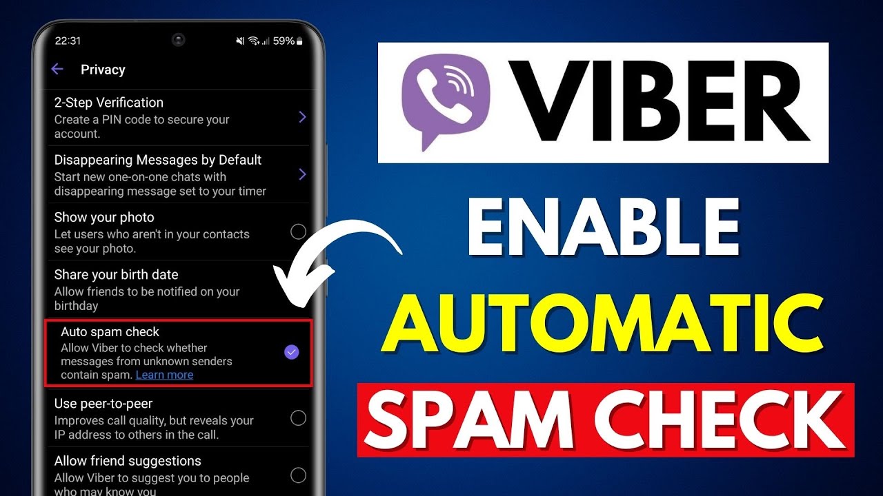 How to Enable Automatic Spam Check on Viber (Andorid&Iphone) 2024 - YouTube