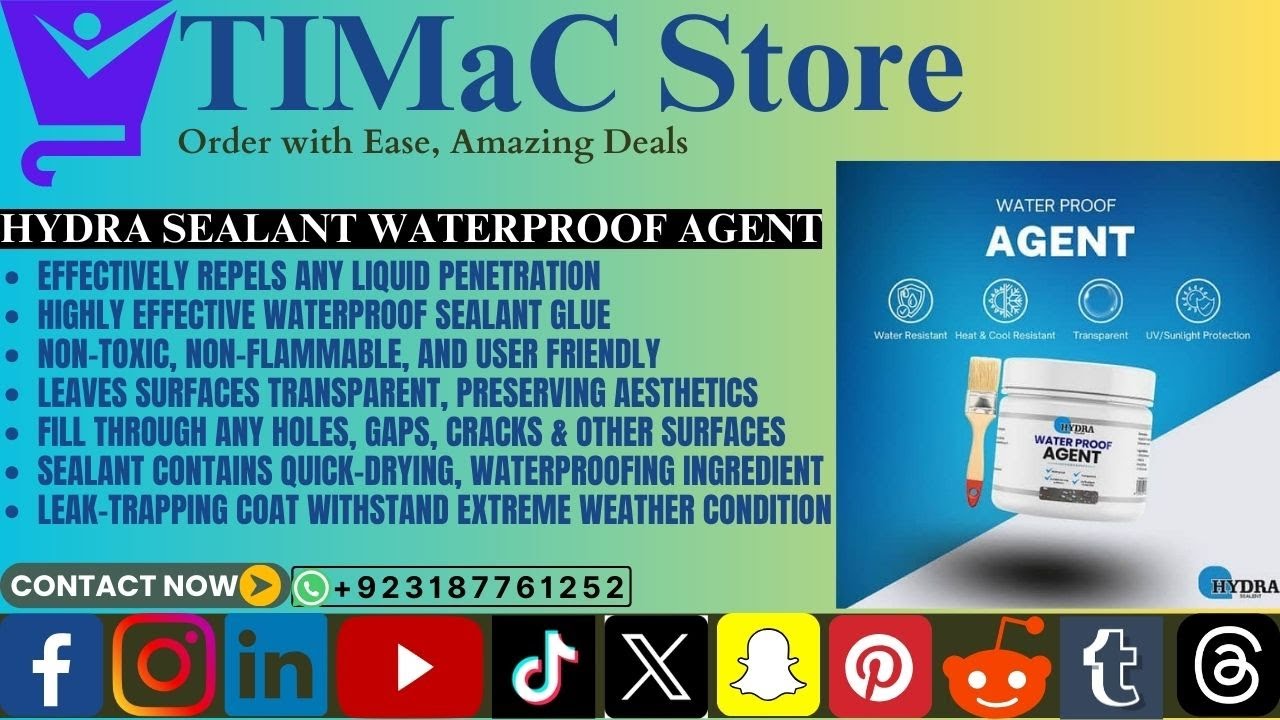 Hydra Sealant Waterproof Agent-TIMaC Store - YouTube
