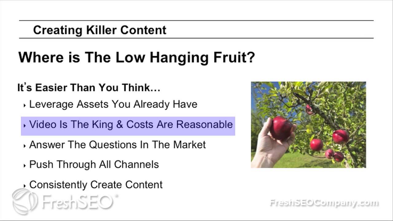 Content Marketing Strategy | Where Is The Low Hanging Fruit? - YouTube