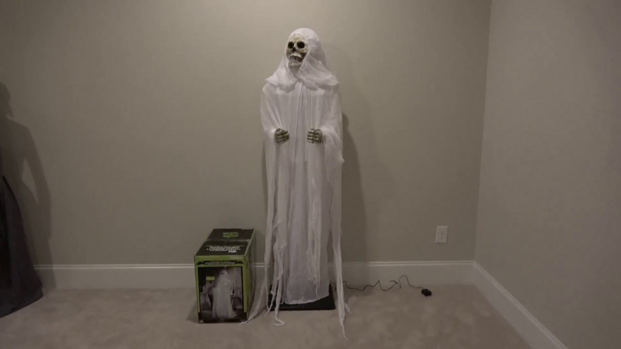 Gemmy Halloween Life Size Animated Musical Ghost Reaper Prop - YouTube