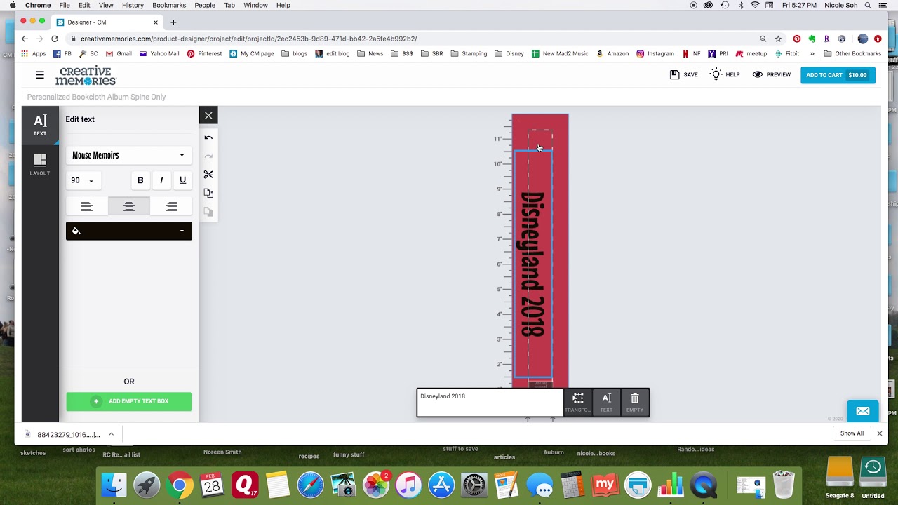 How to create a Custom Spine for your Creative Memories album - YouTube