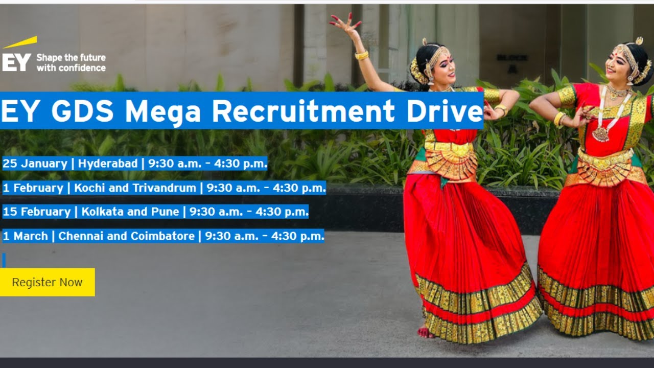EY GDS Mega Recruitment Drive|Hyderabad, Kolkata, Pune, Chennai ...