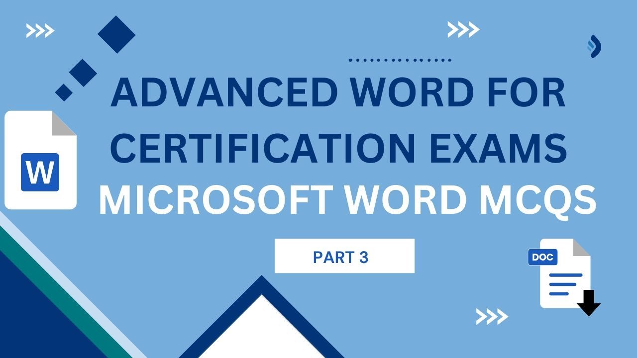 Advanced MS Word MCQs part 3 (Pass Your Exam with Confidence) - YouTube