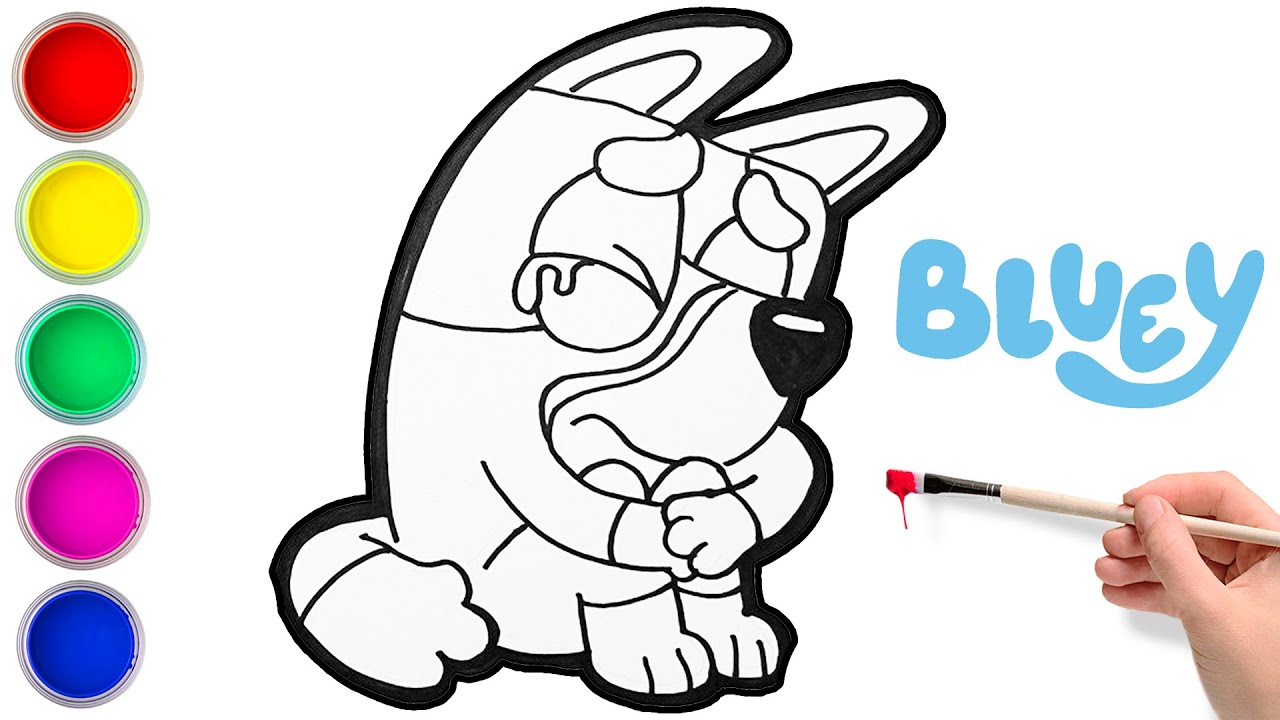 Bluey Cartoon Art Tutorial: Creative Fun for Children - YouTube