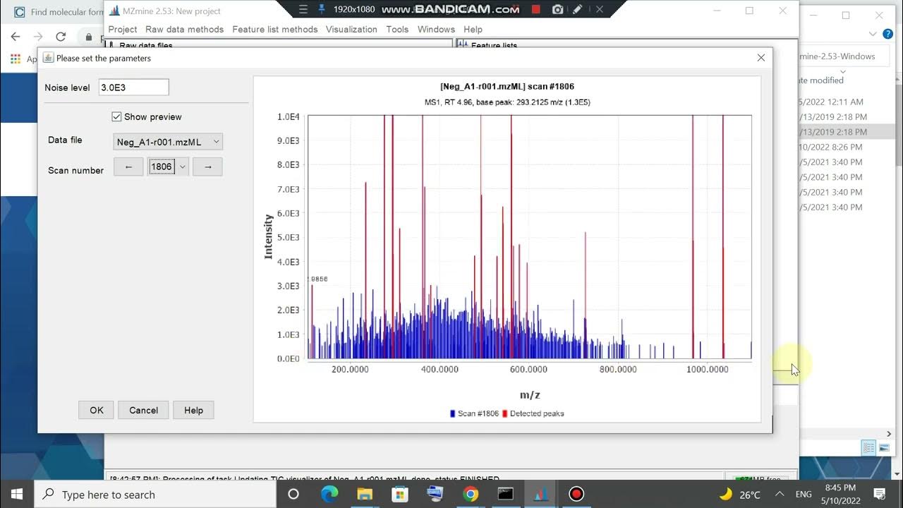 MZmine part 1: from RAW data to Feature list - YouTube