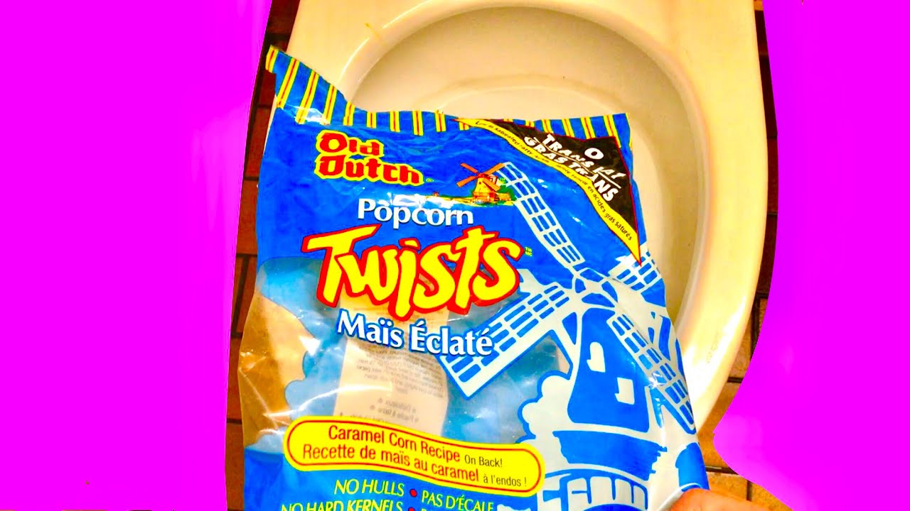 Will it Flush? - Old Dutch - Popcorn Twists - Bag - YouTube