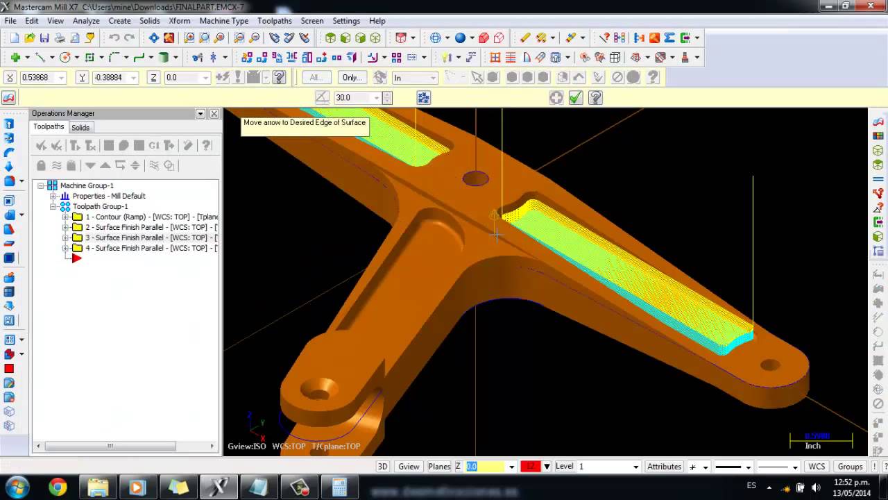 Tutorial 8x Mastercam X7 - YouTube