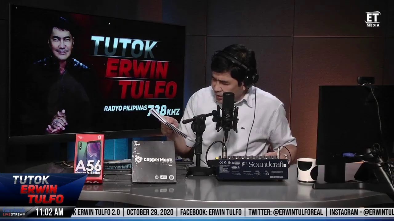 TUTOK ERWIN TULFO | OCTOBER 29, 2020 LIVE STREAM - YouTube
