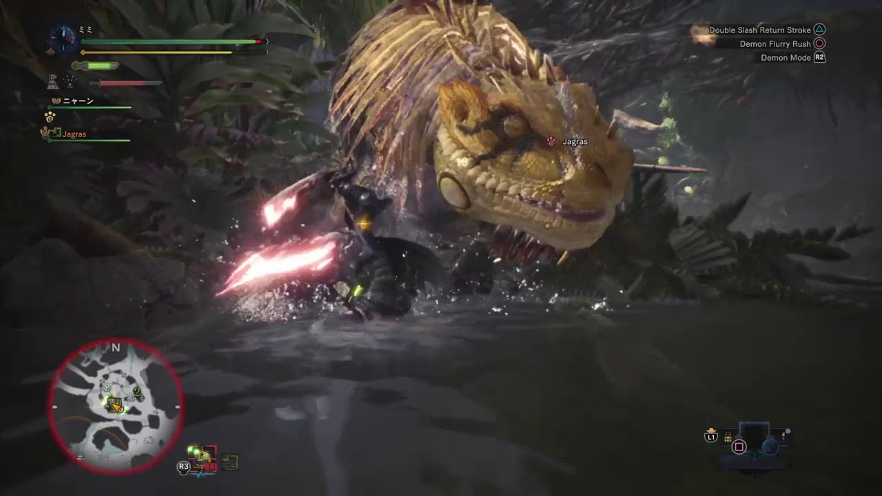 Monster Hunter World β Solo Dual Blades Girl Vs Great Jagras Great 4078