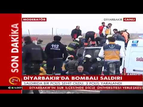 Diyarbakır'da bombalı terör saldırısı: 1 polis şehit