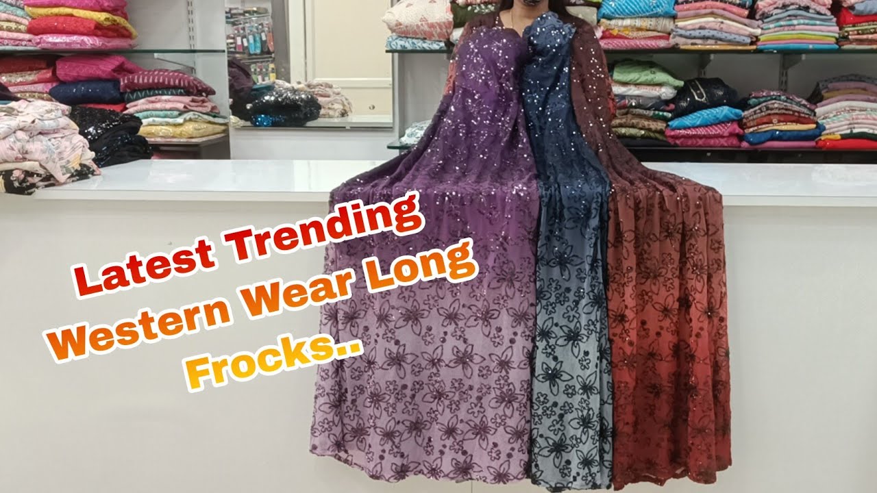 Latest Trending Western Wear Long Frocks... - YouTube